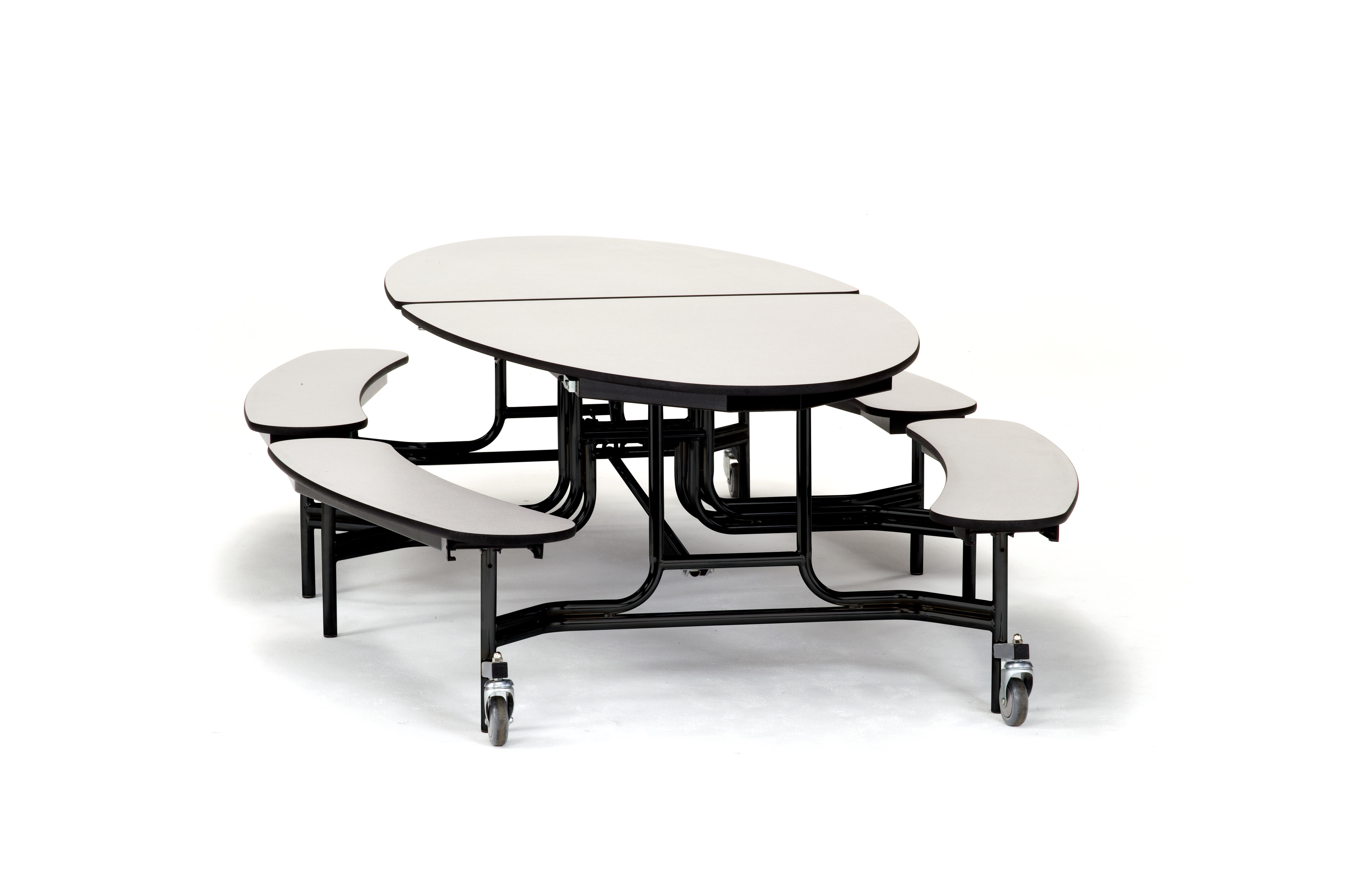 National Public Seating 121" Elliptical Bench Cafeteria Table | Wayfair
