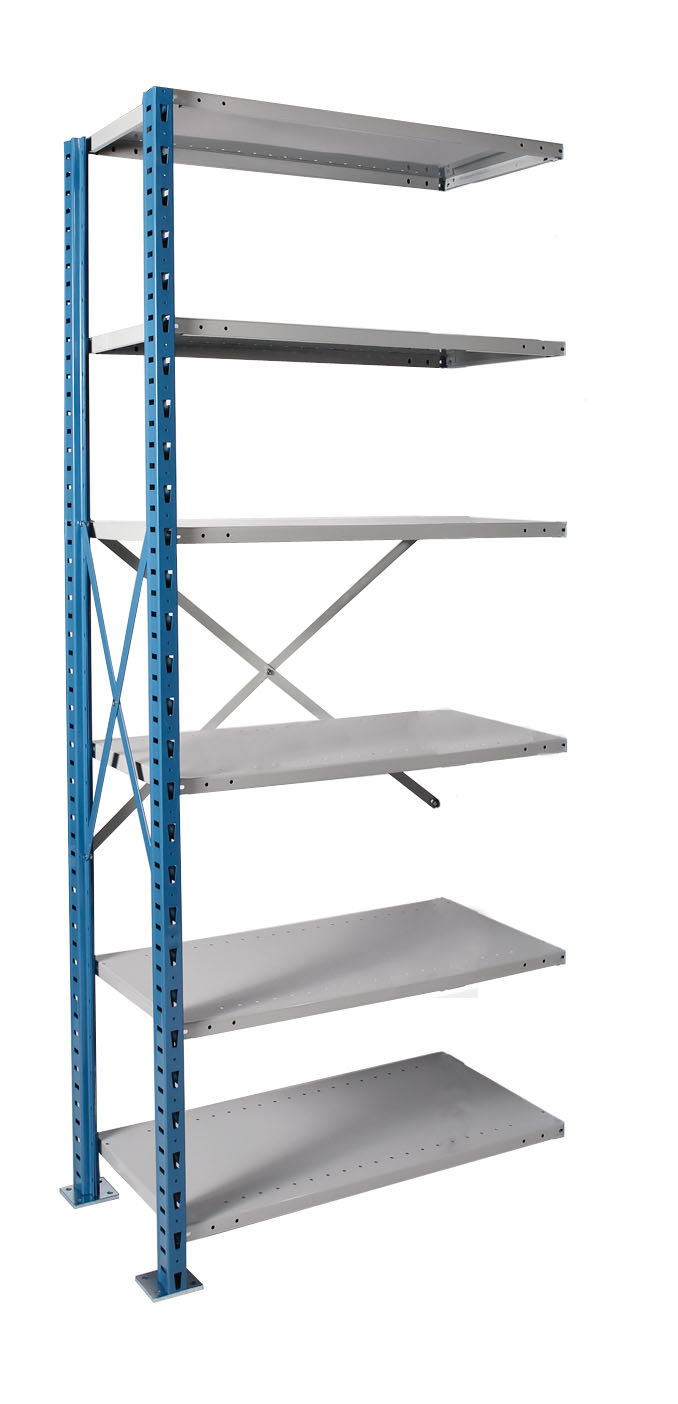 Hallowell H-Post High Capacity Open Style 7 Shelf Shelving Unit Add-on ...