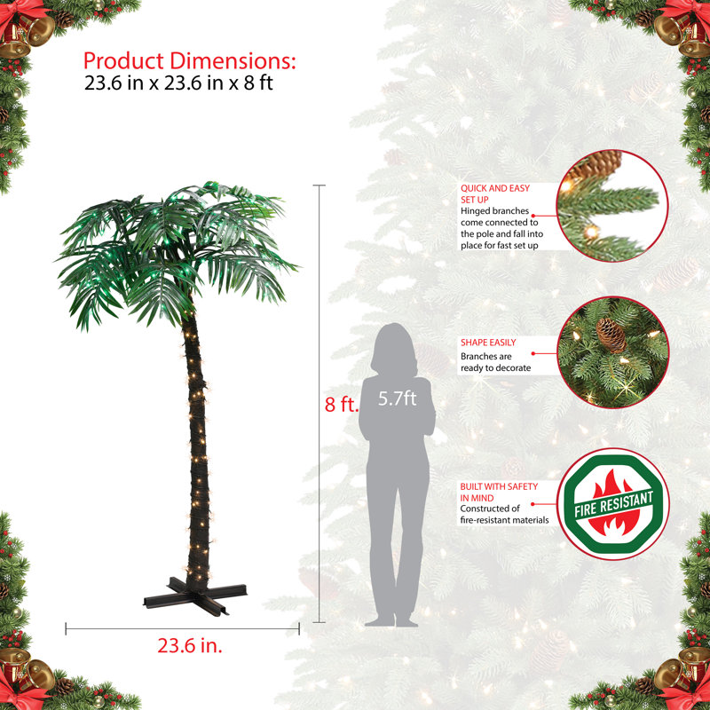 Primrue 96'' Artificial Palm Tree in Free Standing | Wayfair