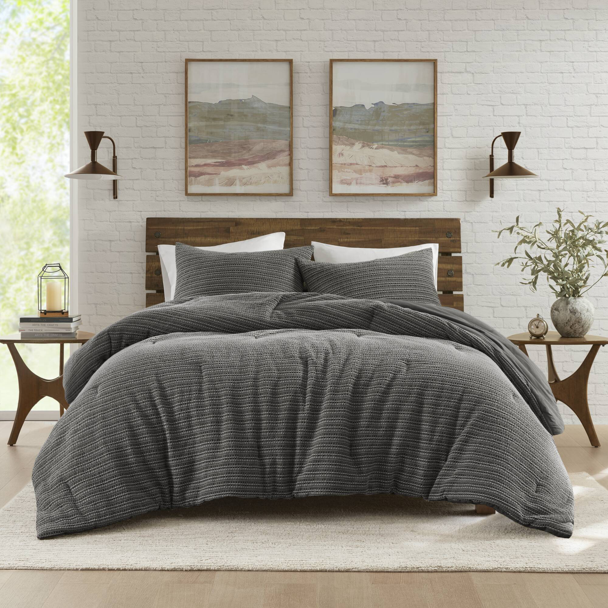 Woolrich Lyon Waffle Washed Comforter Set | Wayfair