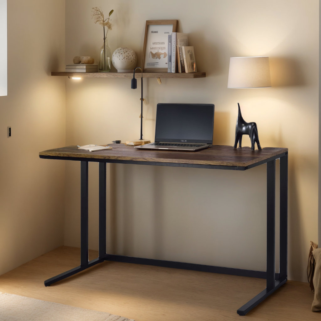 Mokylor Rectangular Writing Desk & Computer Table Built-In USB Port And ...