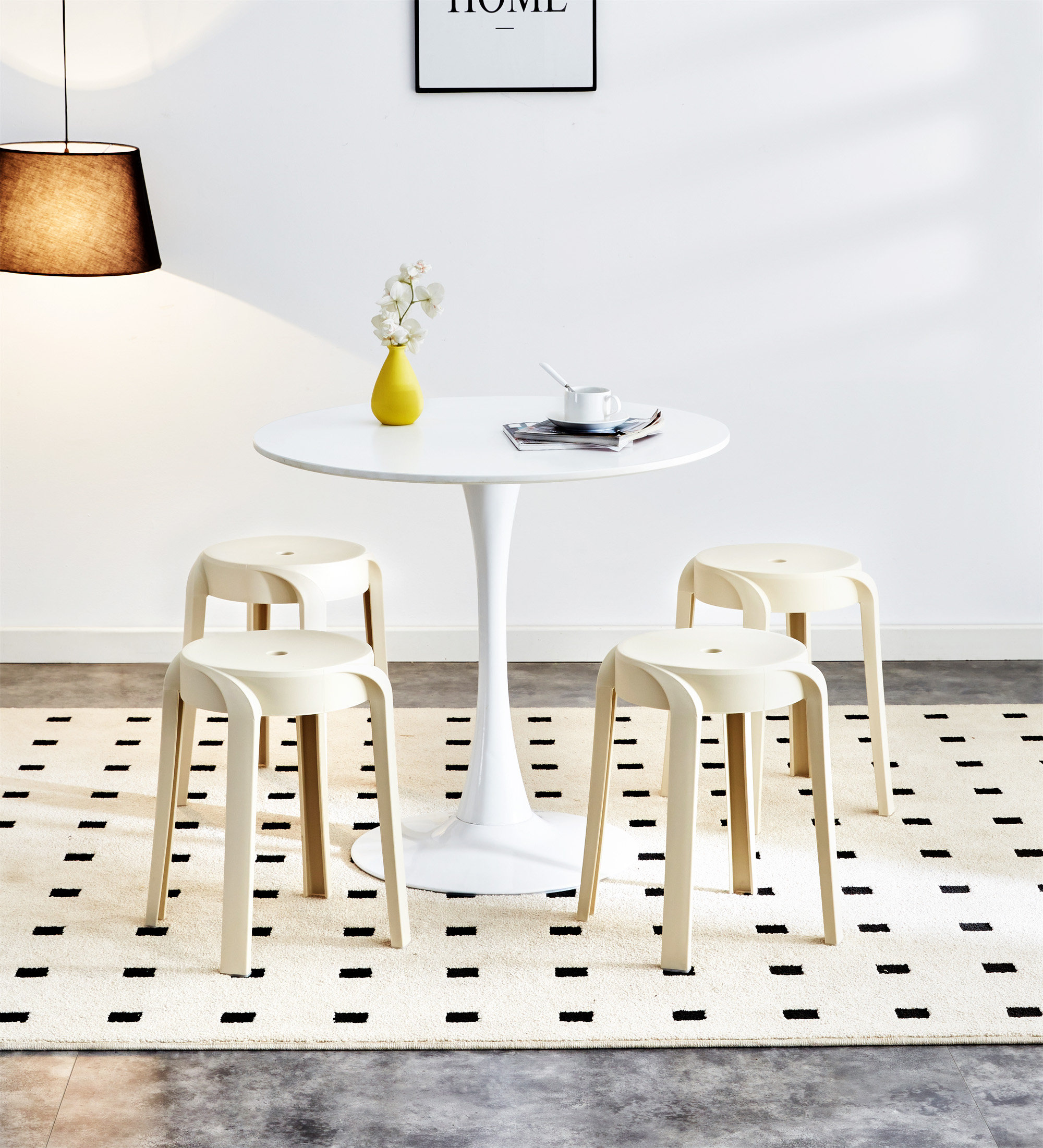 George Oliver 6 Pack Stackable Classroom Stools Plastic Stools Nesting ...