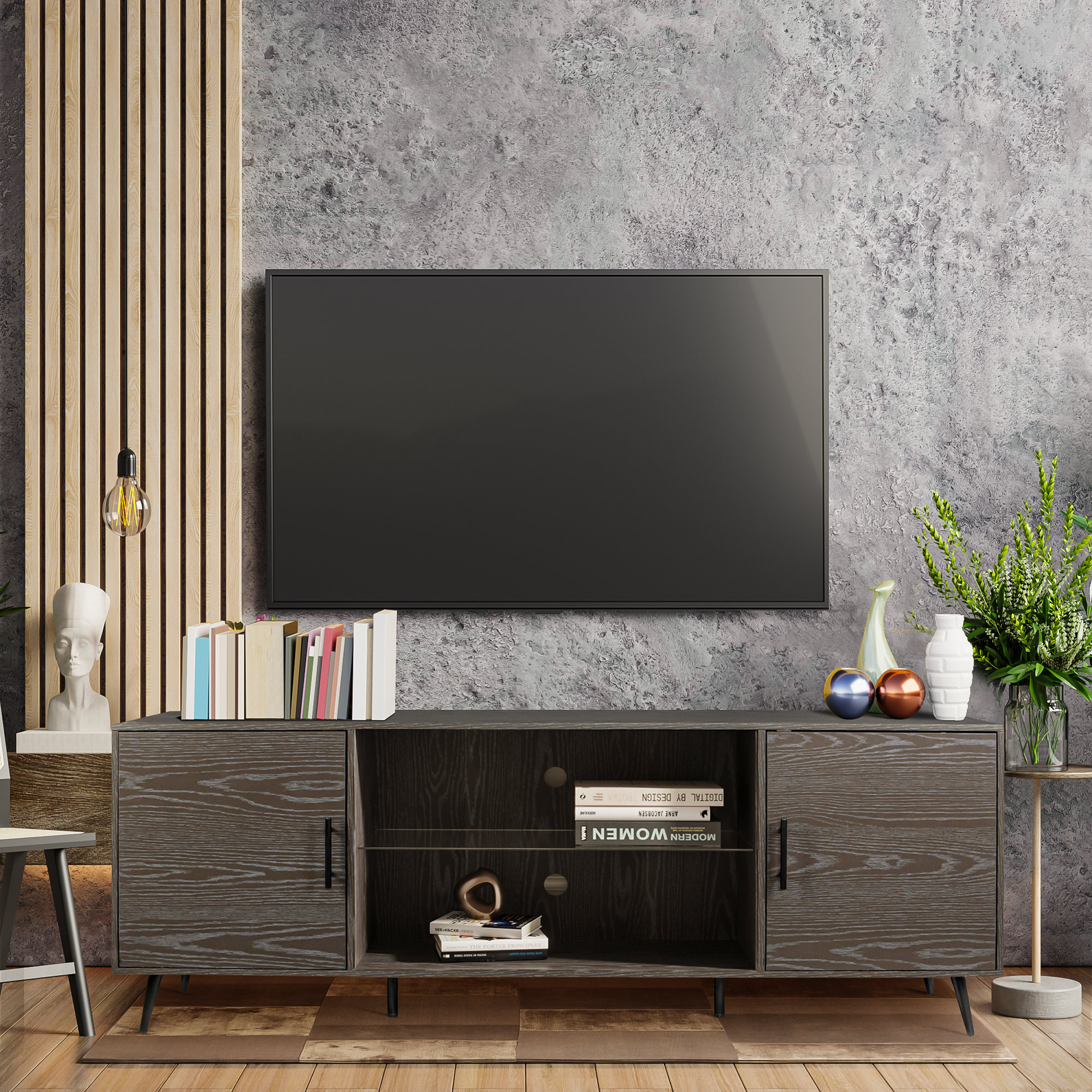 Latitude Run® Meuble télé pour téléviseur de 78 po ou moins - Wayfair ...