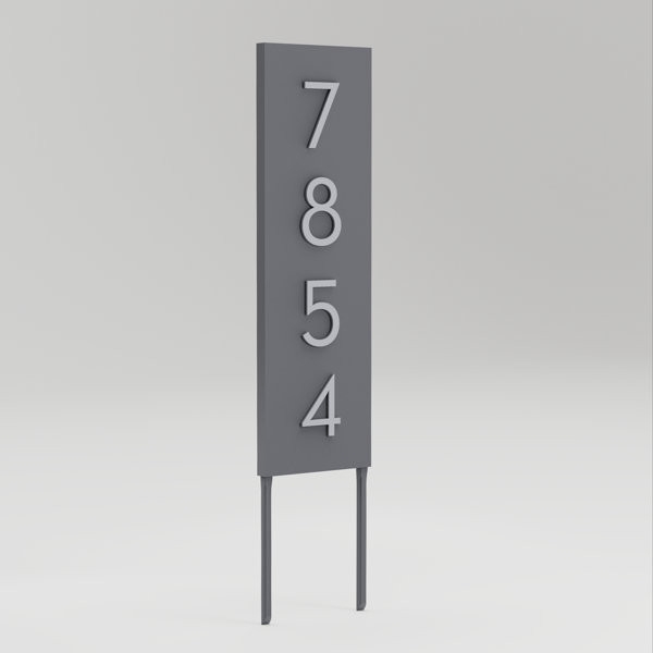 Post & Porch Welcome Home Steel Lawn Address Sign | Wayfair