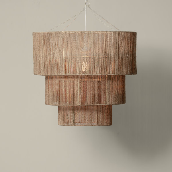 Woven Core 3-Tier Jute Chandelier | Perigold