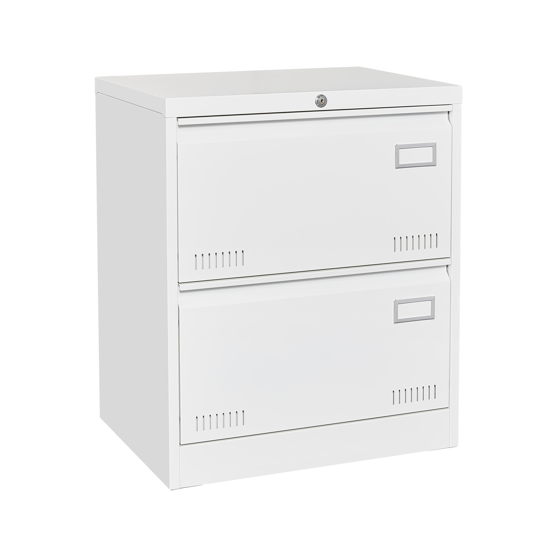 Ivy Bronx Locked Metal File Cabinet For Office - 2 Drawer, Black ...