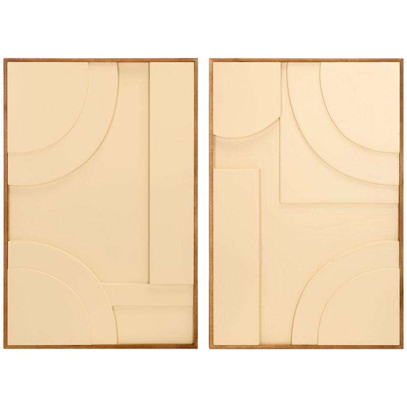 Orren Ellis Modern Geometry Framed Dimensional Wall Art | Wayfair