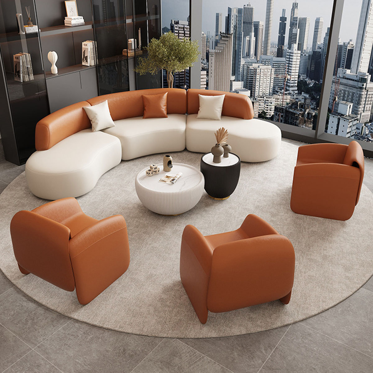 KANGLY Light luxury beauty salon hotel lounge sofa set - Wayfair Canada