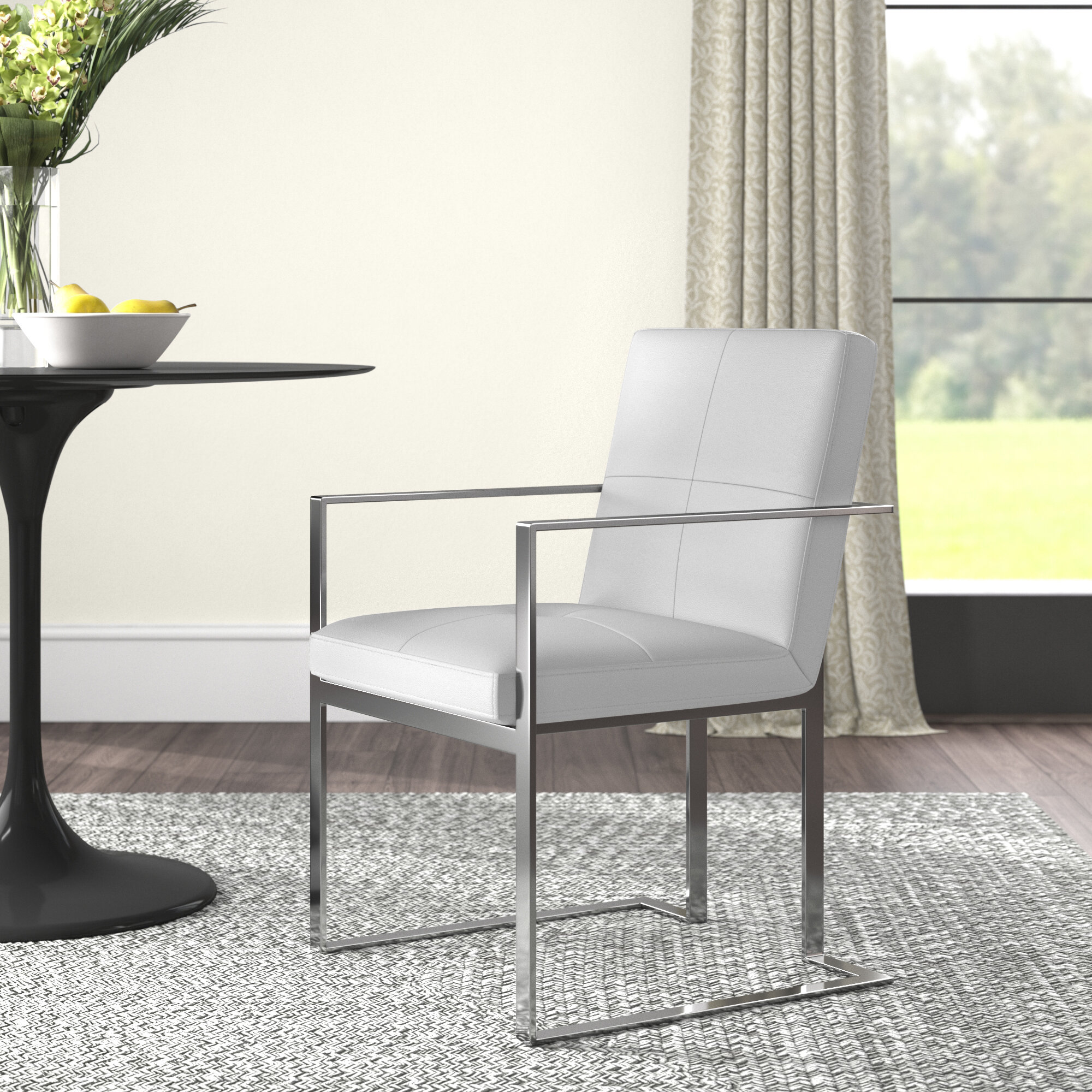 Wade Logan® Poulin Polyurethane Upholstered Armchair & Reviews | Wayfair