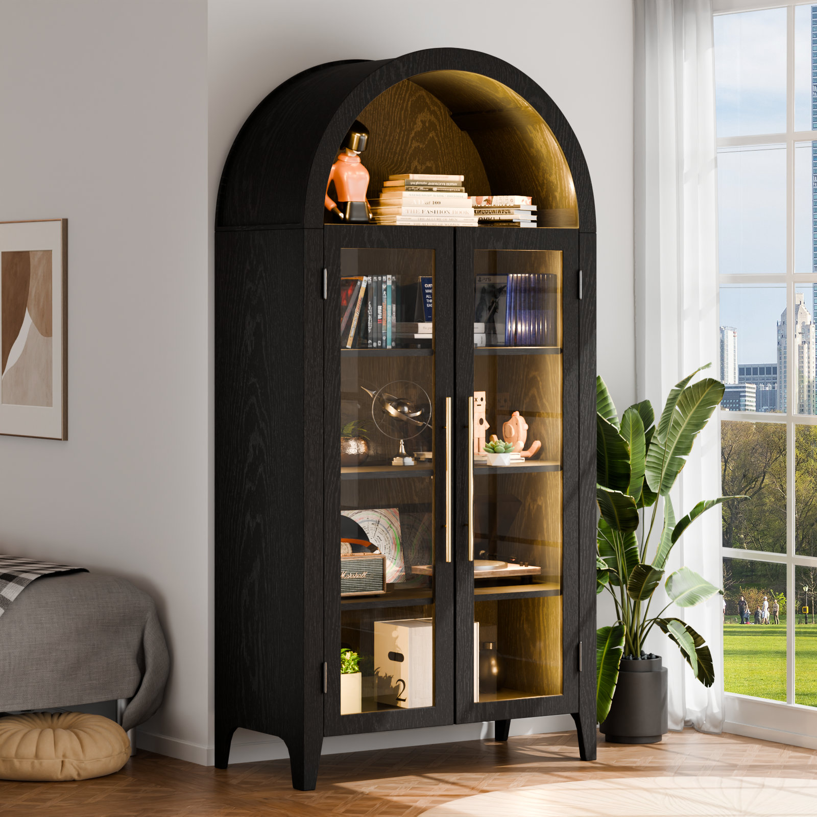 Lark Manor™ Arched Storage Cabinet, Display Cabinet With Human Body ...