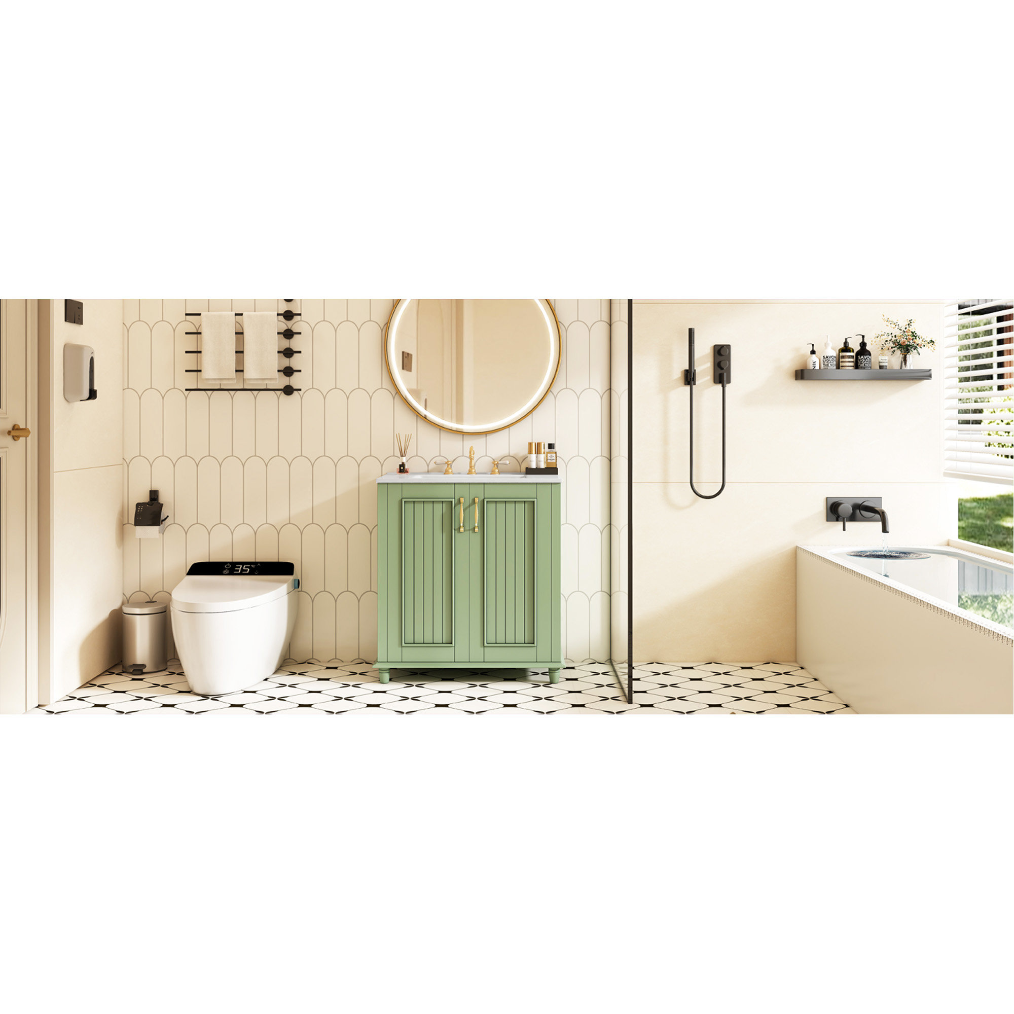 Winston Porter Versatile Bathroom Vanity With Ample Storage And Premium ...