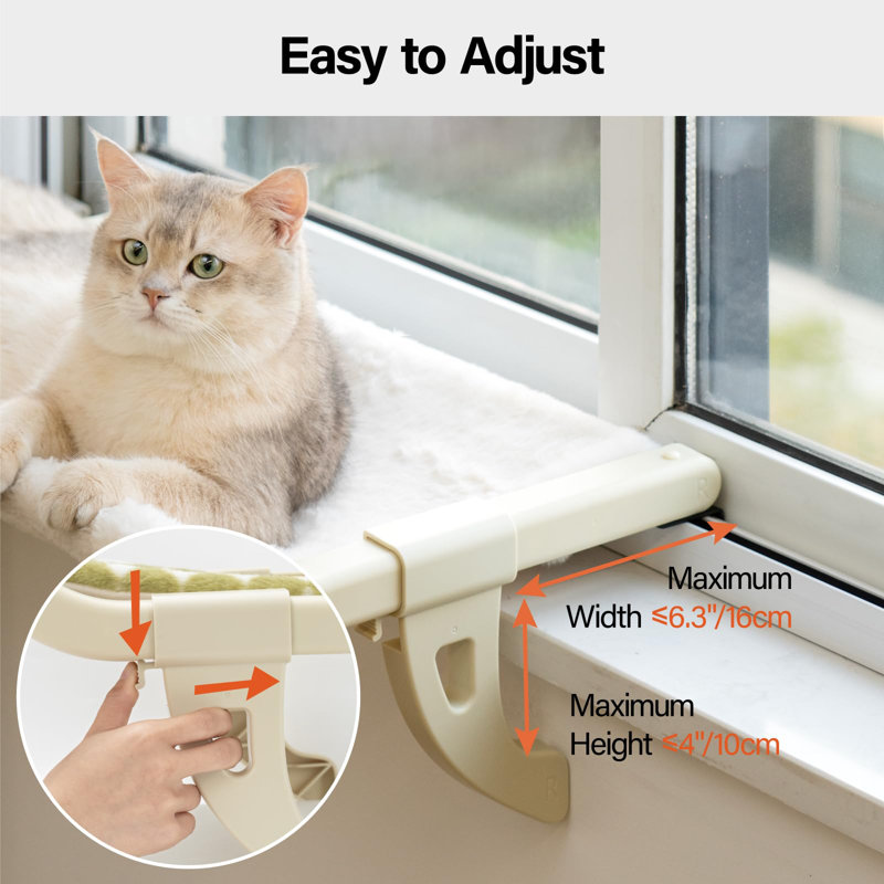 Tucker Murphy Pet™ Adjustable Cat Window Sill Perch with Removable ...