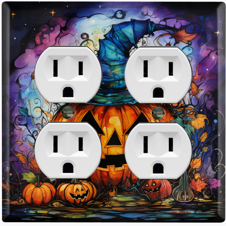 WorldAcc Metal Light Switch Plate Outlet Cover (Halloween Spooky ...