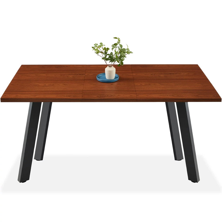 Joglar 47 to 63in Modern Extendable Dining Table for 2-6 People w/ Leaf ...