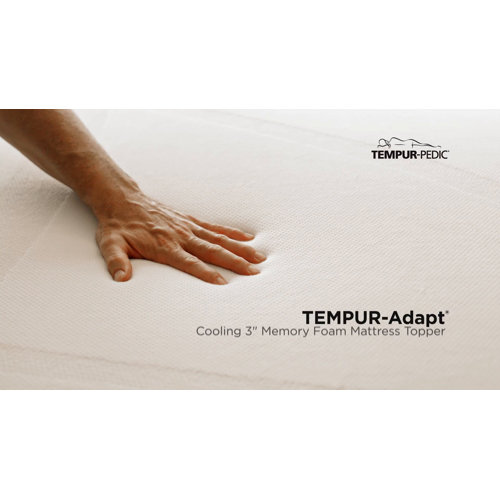 Tempur-Pedic TEMPUR-Adapt Cooling 3" Memory Foam Mattress Topper ...