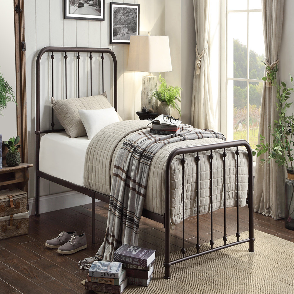 August Grove® Classic Platform Bed Finish Metal Frame Bedroom Furniture ...