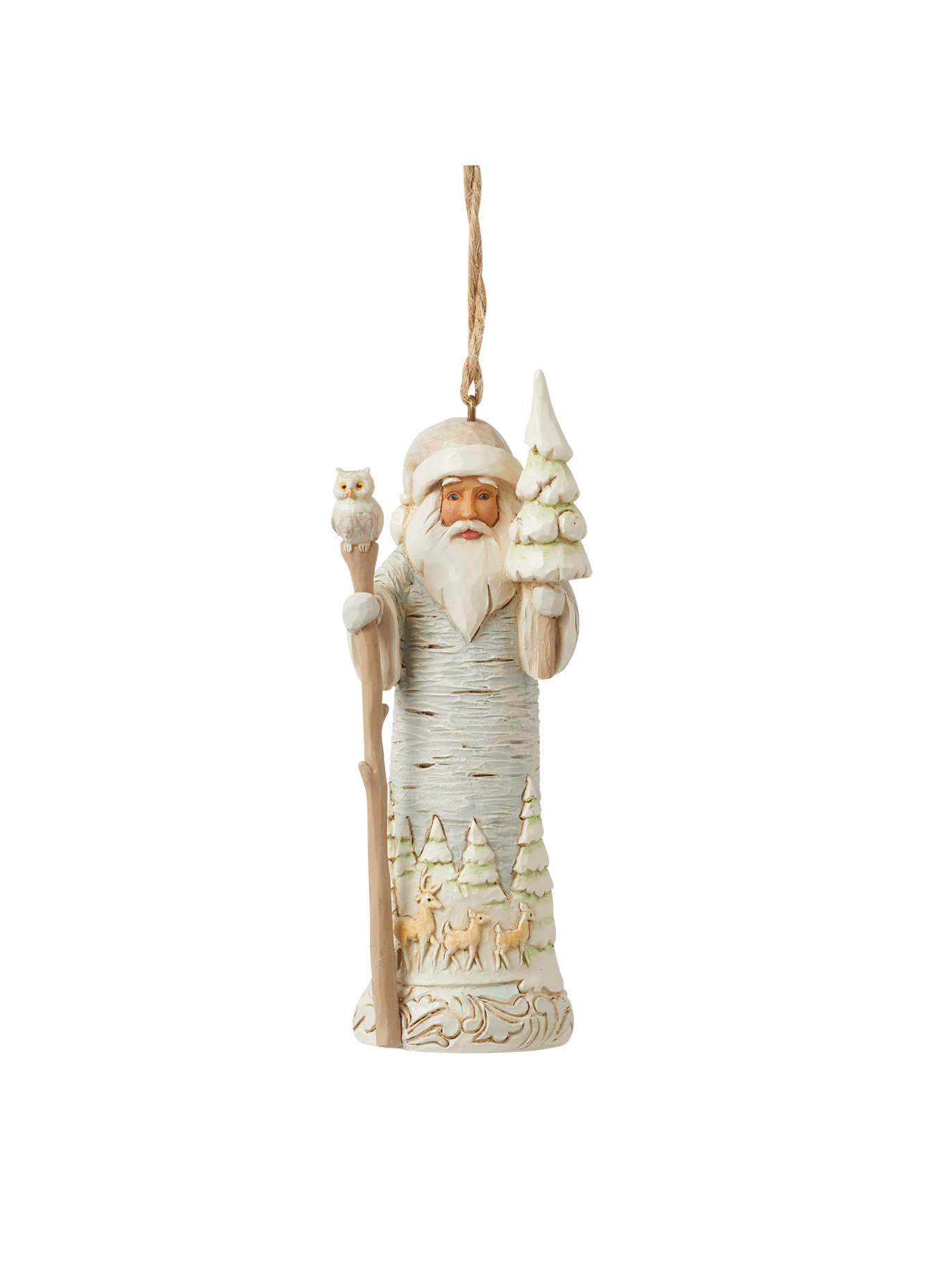 Jim Shore Woodland Birch Bark Santa Ornament 4.53in | Wayfair