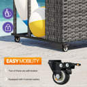 JolyDale Poolside Deck Box, Poolside Storage Organizer With Pe Rattan ...