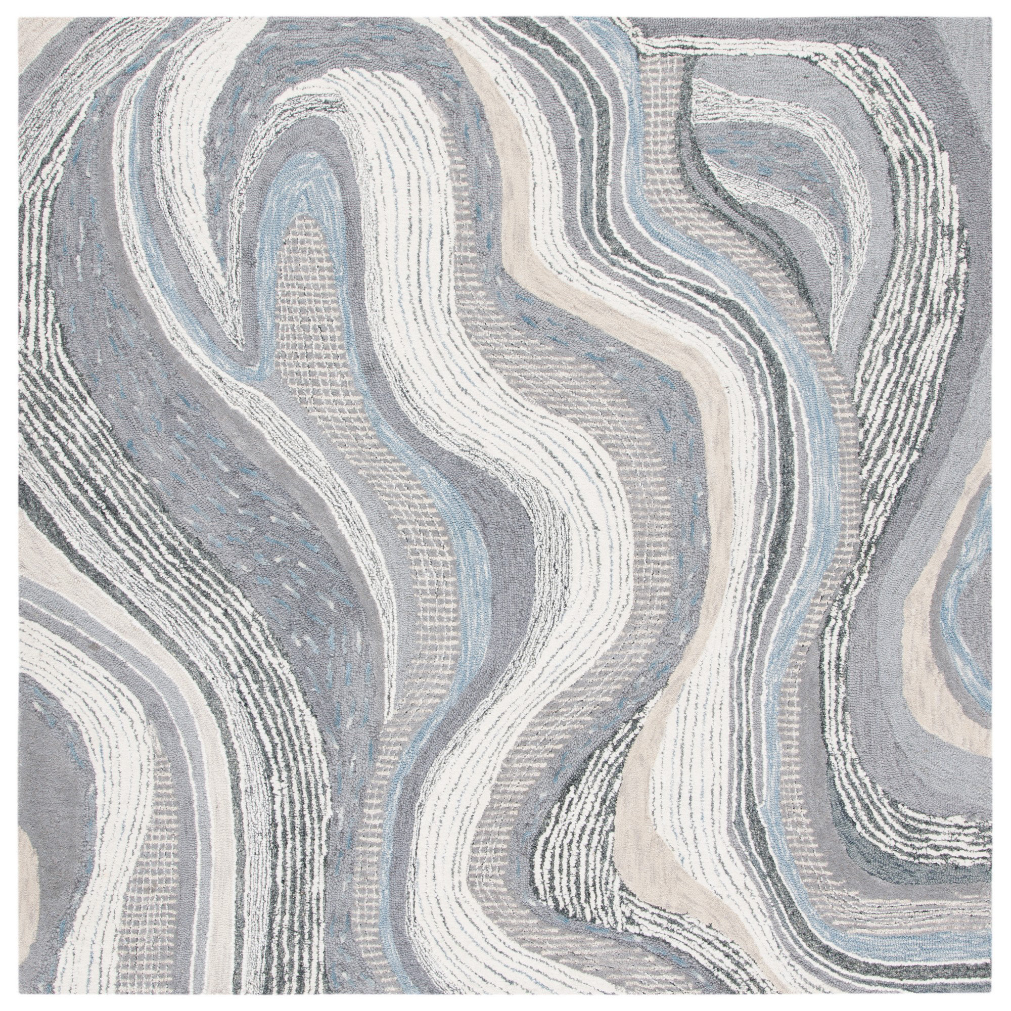 Orren Ellis Albrey Hand Tufted Wool And Cotton With Latex Abstract Rug ...