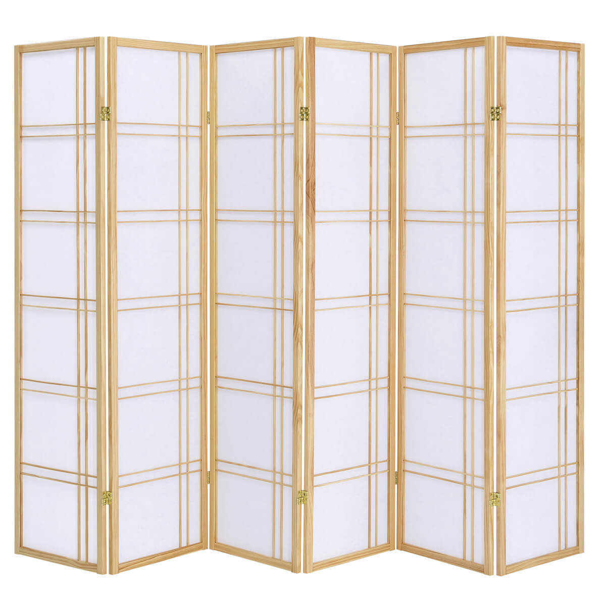 Latitude Run® 6 Panels Room Divider Privacy Screen Lattice Design ...