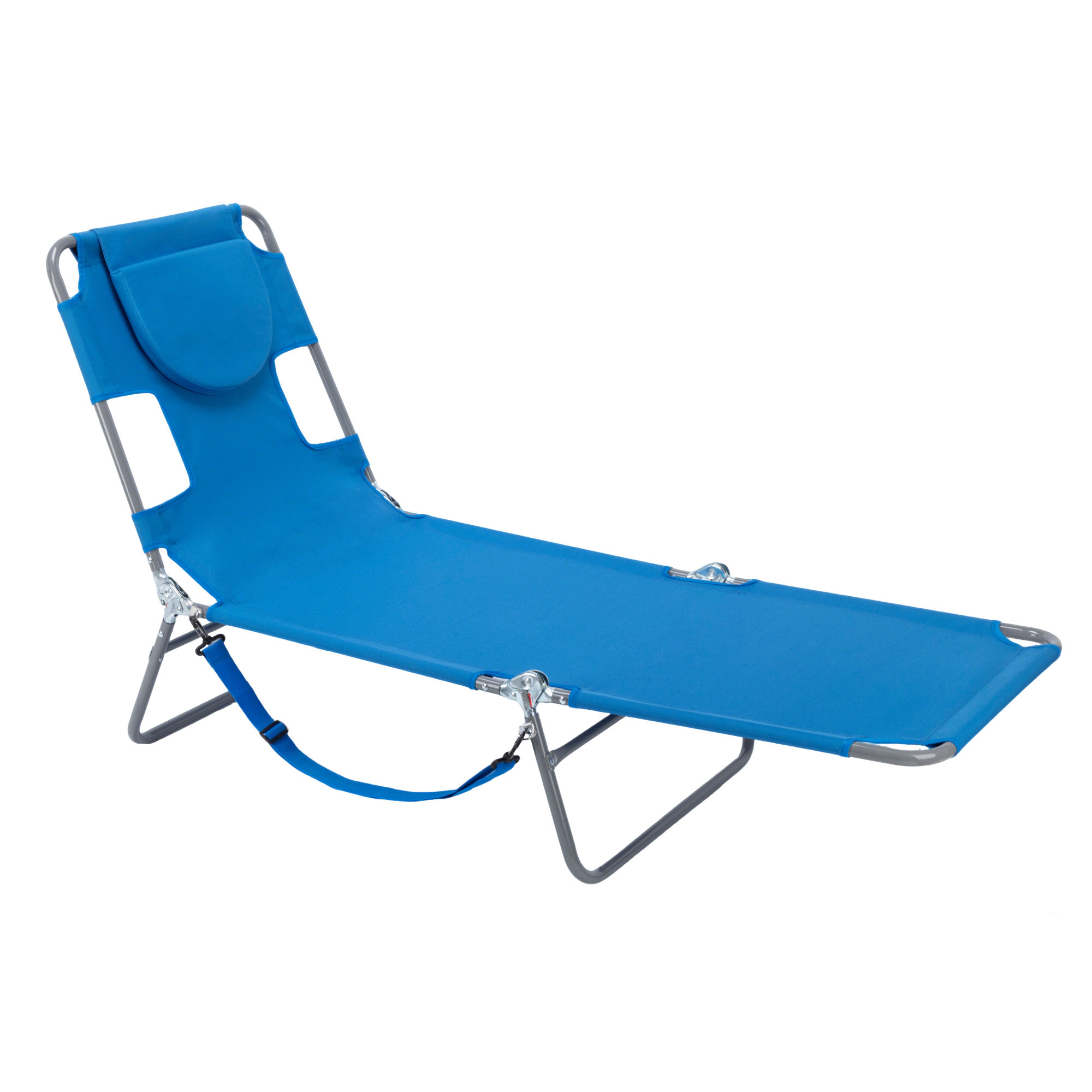 Arlmont & Co. Foldable/Portable Chaise Lounge with Reclining Backrest ...