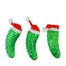 Northlight Seasonal 8 Green and Red Musical LED Pickles with Santa Hats ...