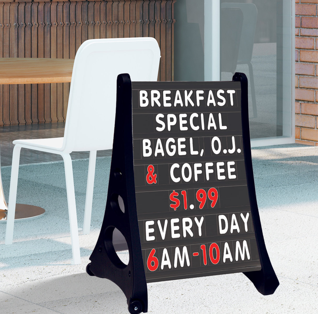 Red Barrel Studio® Roll A-frame Double Sided Sidewalk Sign Free ...