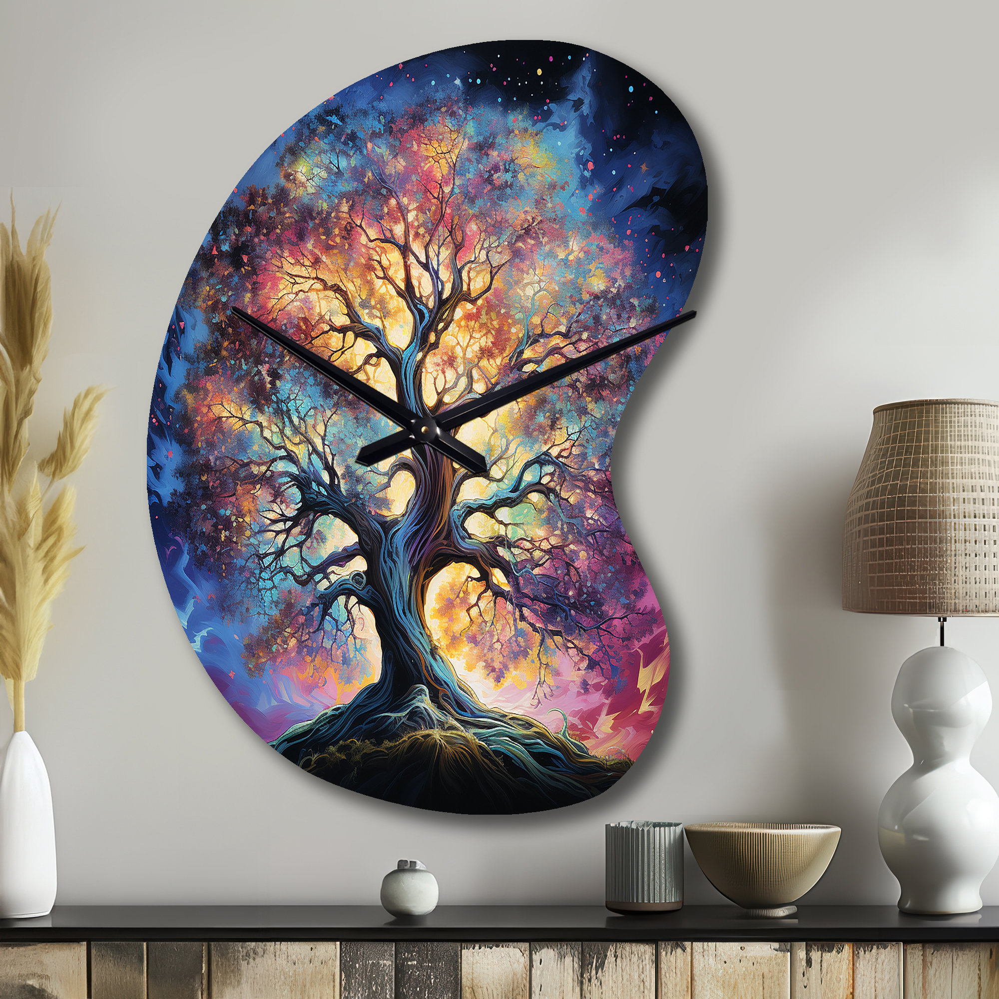 Design Art Colorful Oak Tree Eternal Strength I - Oak Asymmetrical ...