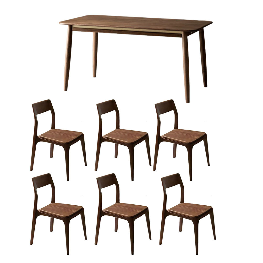 ACMISH Solid Ash Wood Dining Table Sets with Stability. | Wayfair