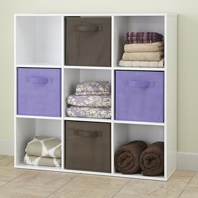 Latitude Run® 9 Cube Laminated Wood Reversible Stackable Open Bookcase ...