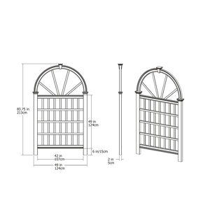 Charlton Home® Kerrimore Vinyl Arched Trellis & Reviews | Wayfair