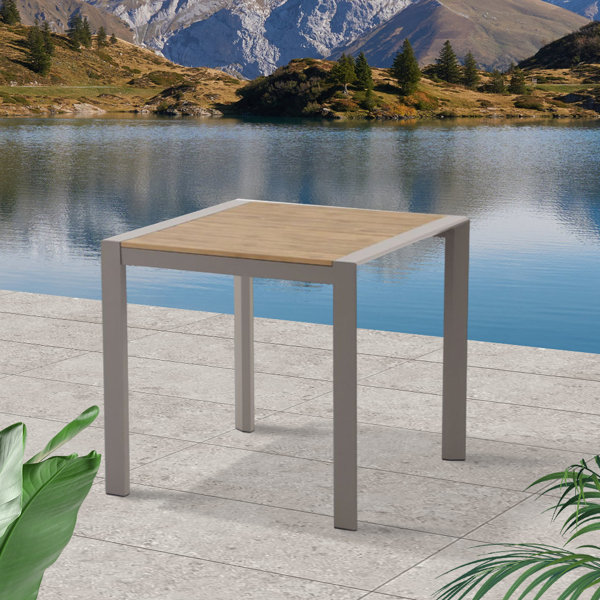 Latitude Run® Outdoor Garden Leisure Wood Plastic Table Outdoor Garden ...