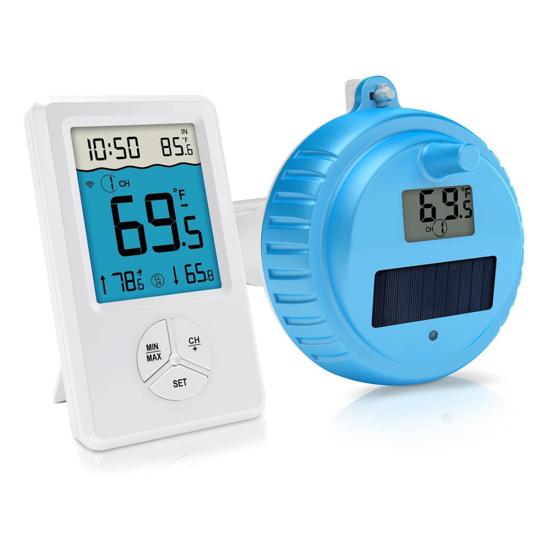 DESIGN SHOP BY SHELL Pool Thermometer Floating Easy Read, Digital ...
