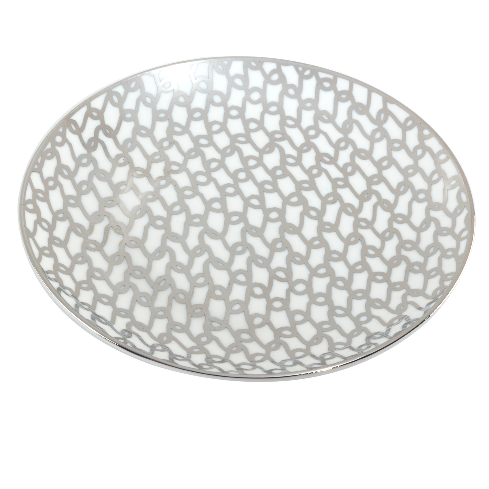 Certified International Mosaic Silver Set of 6 Plated Canape Plates 6in ...