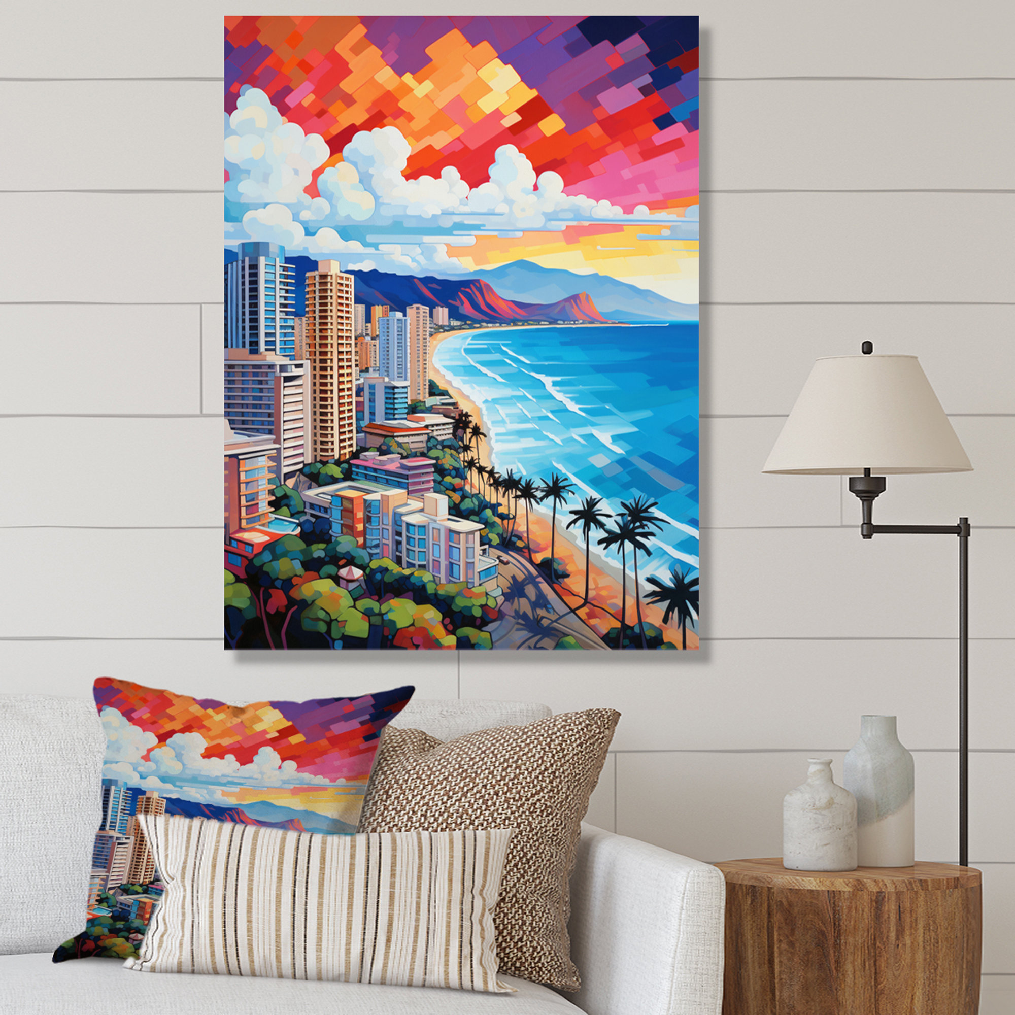 Highland Dunes City Maui Popart III - Maui Canvas Wall Art | Wayfair
