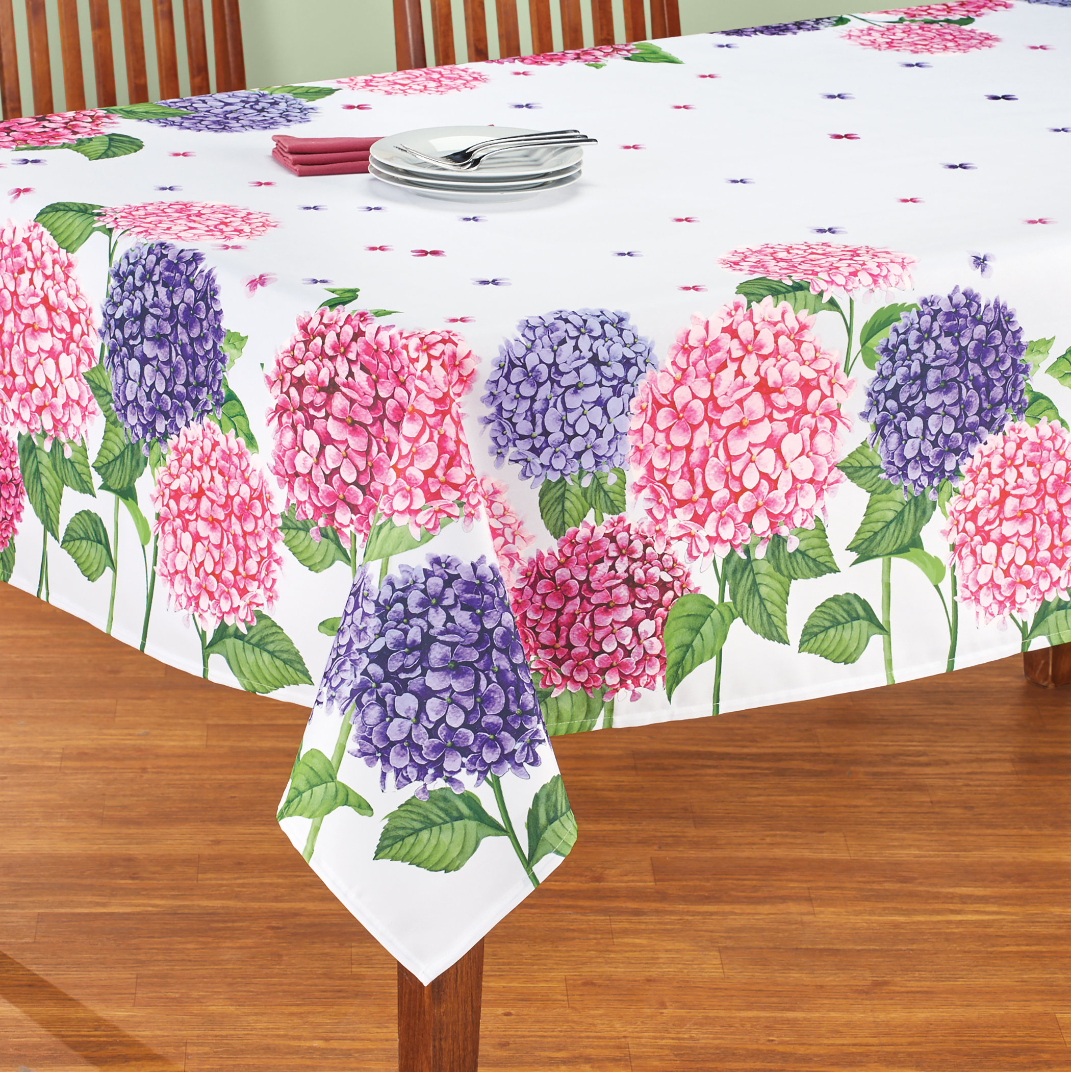 East Urban Home Hydrangea Tablecloth | Wayfair