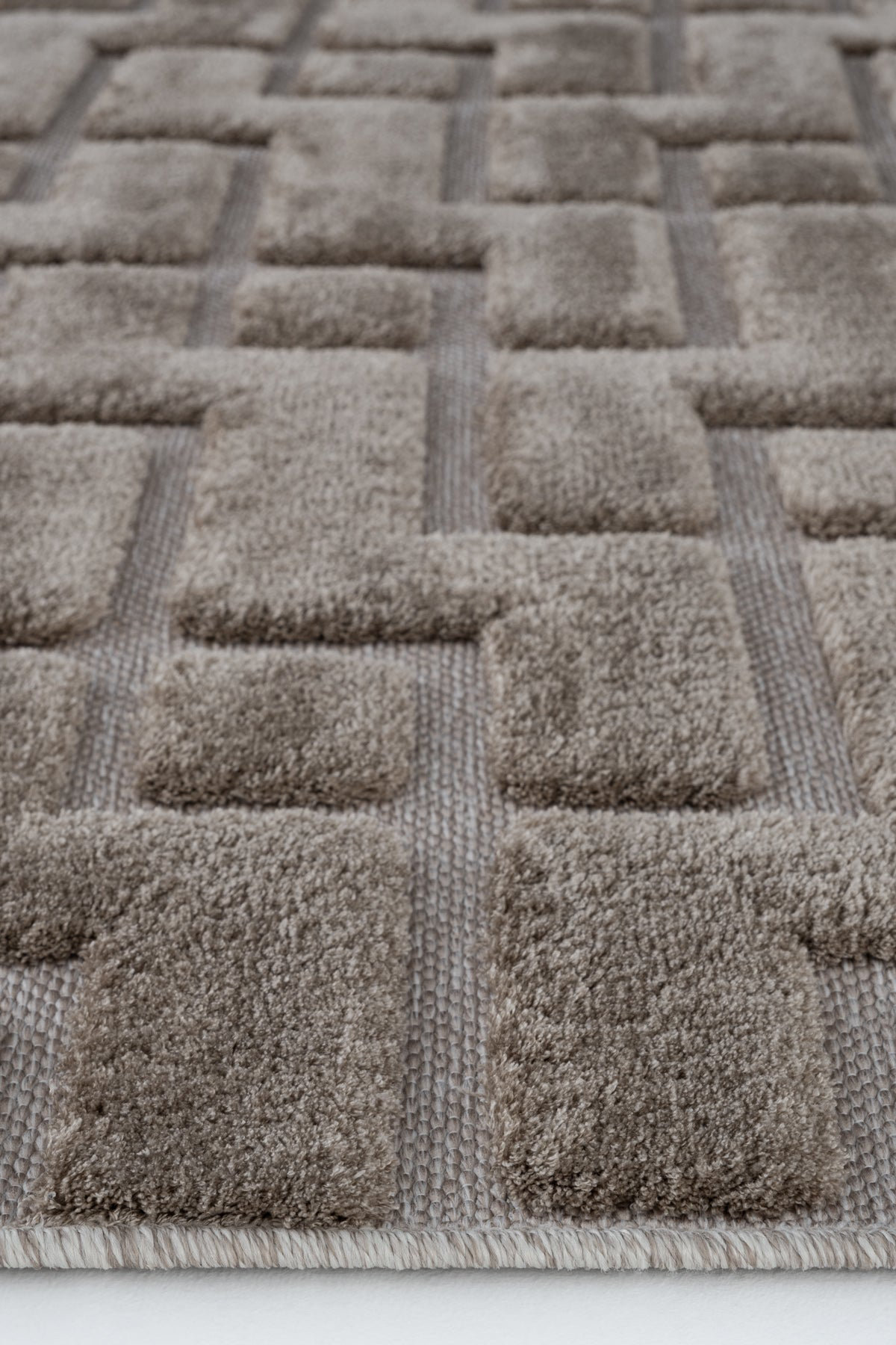 Ebern Designs Brown Geometric,Scandi Area Rug, Machine Made using ...