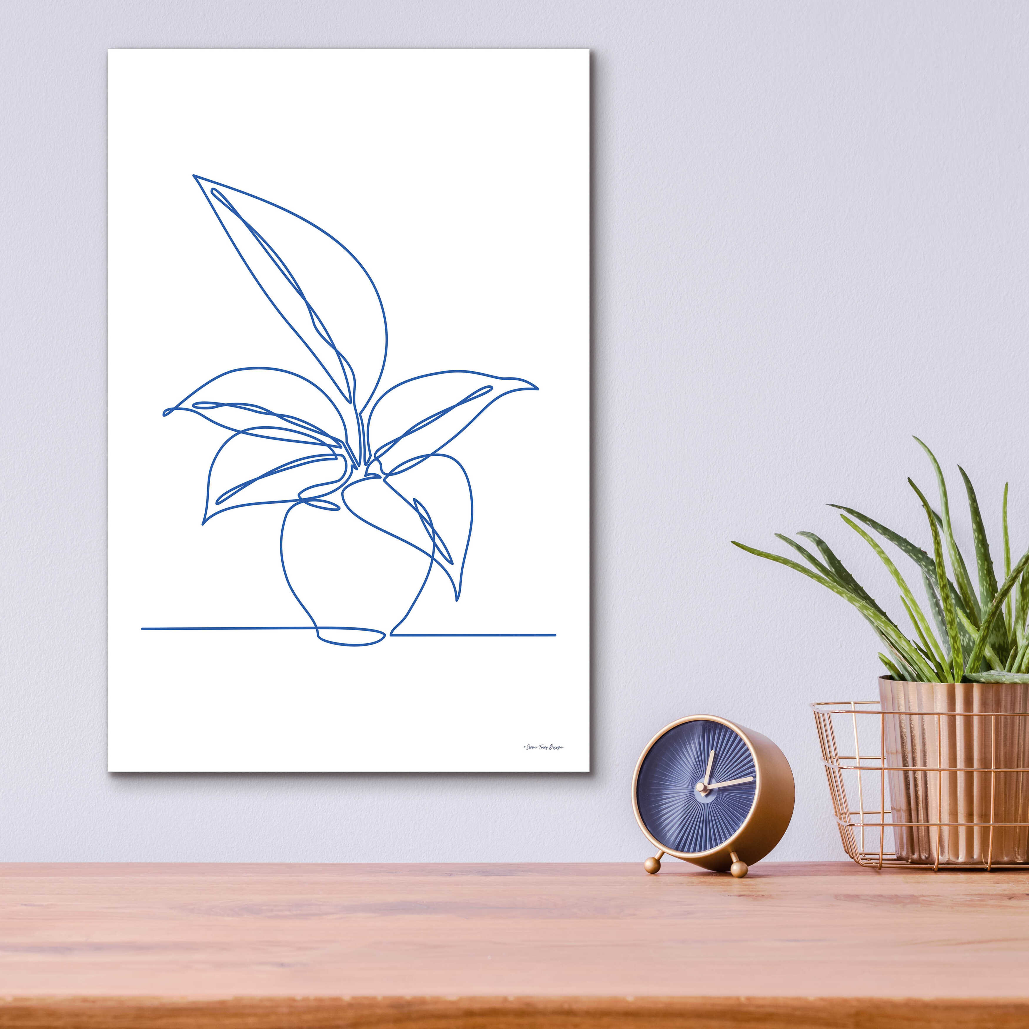 Red Barrel Studio® One Line Plant I by Seven Trees Design - Unframed ...