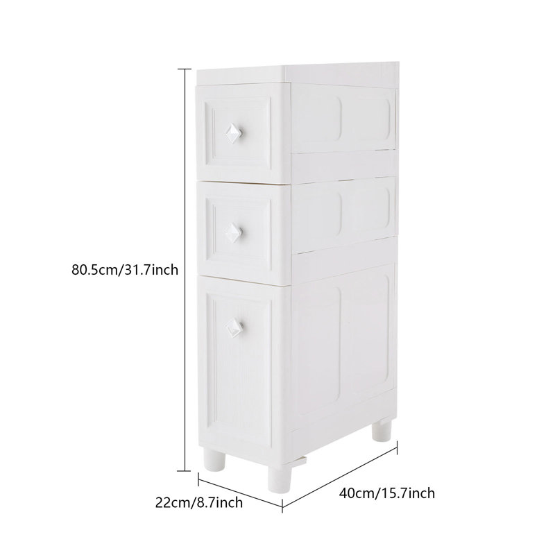 Latitude Run® Narrow Slim Storage Cabinet 3 Tier - Wayfair Canada