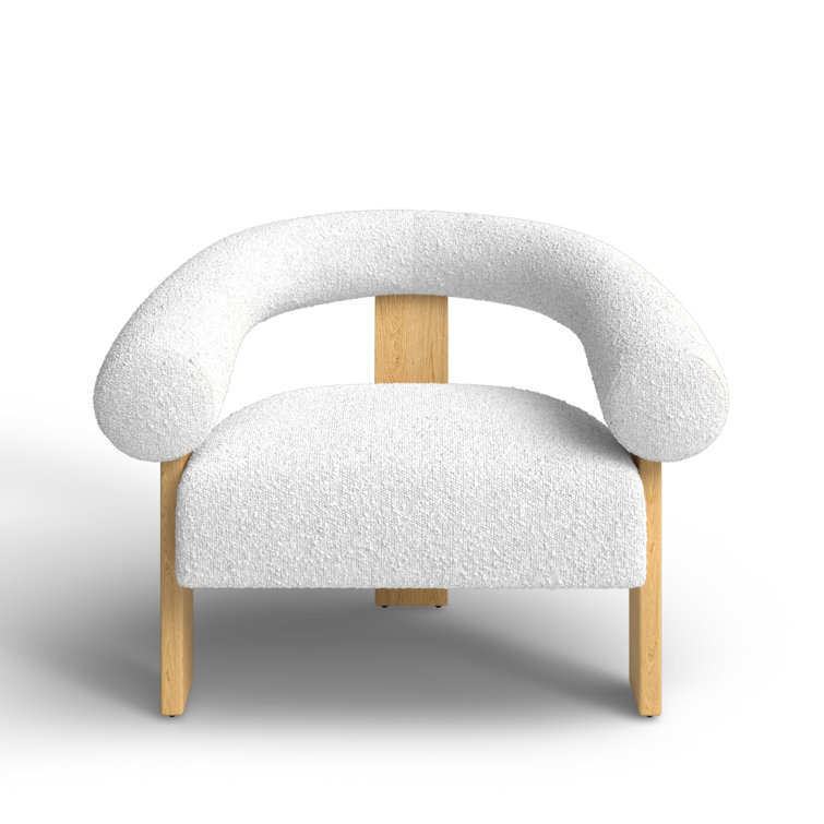 AllModern Modern Upholstered Curved Back Chair | Wayfair