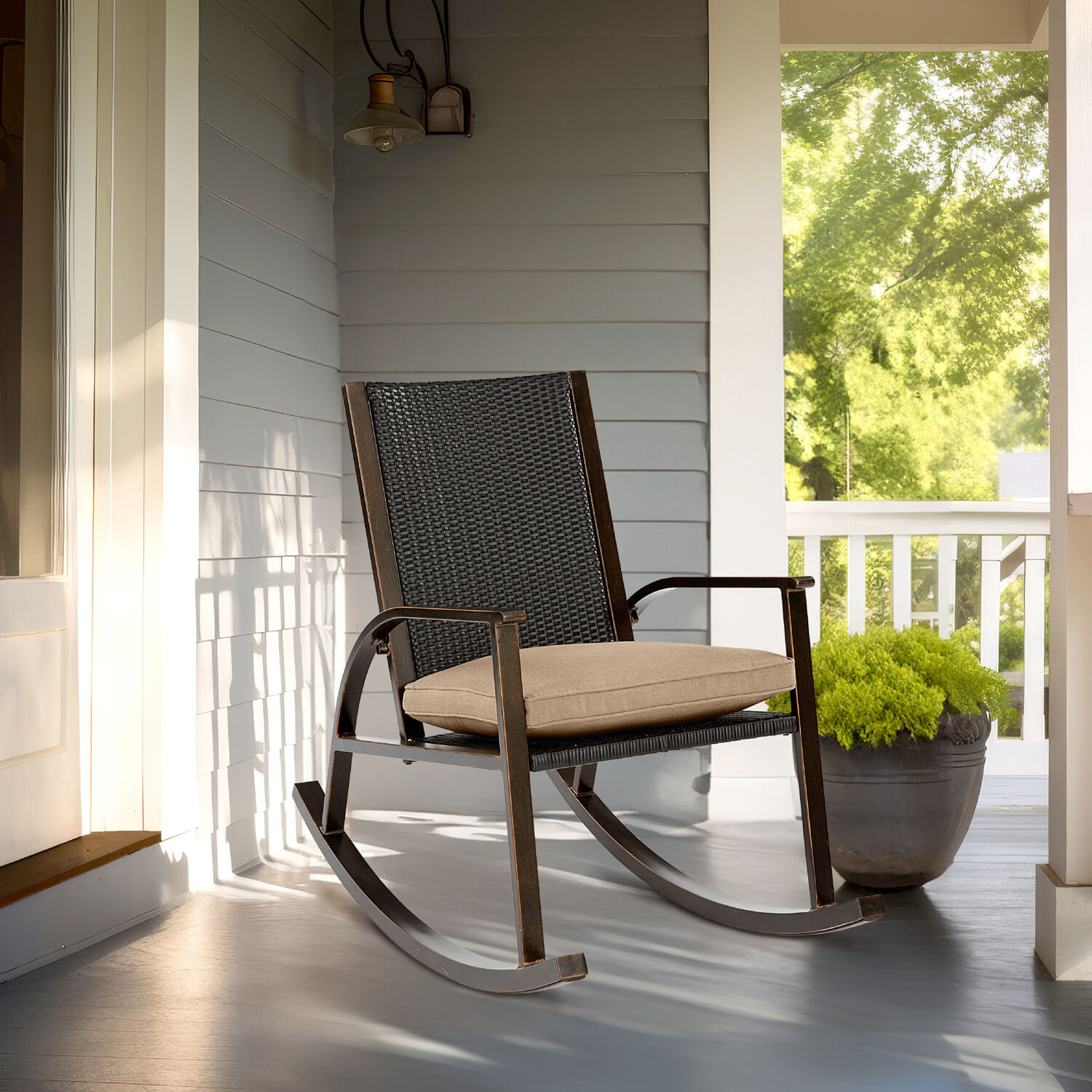 Winston Porter Christanna Aluminum Outdoor Rocker Chair | Wayfair
