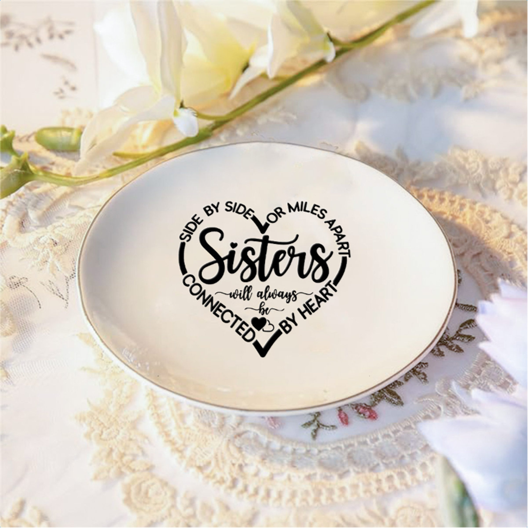 Ophelia & Co. Elegant Ring Trinket Tray Cute Room Decor Gift for Sister ...