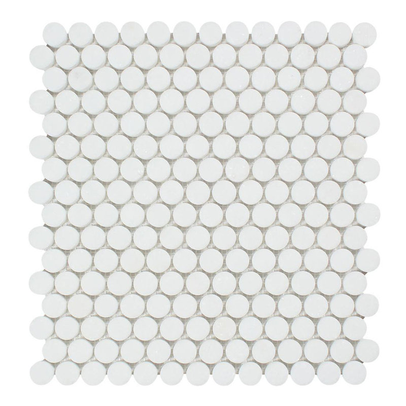 Stone & Tile Shoppe, Inc. Marble Penny Round Mosaic Wall & Floor Tile ...