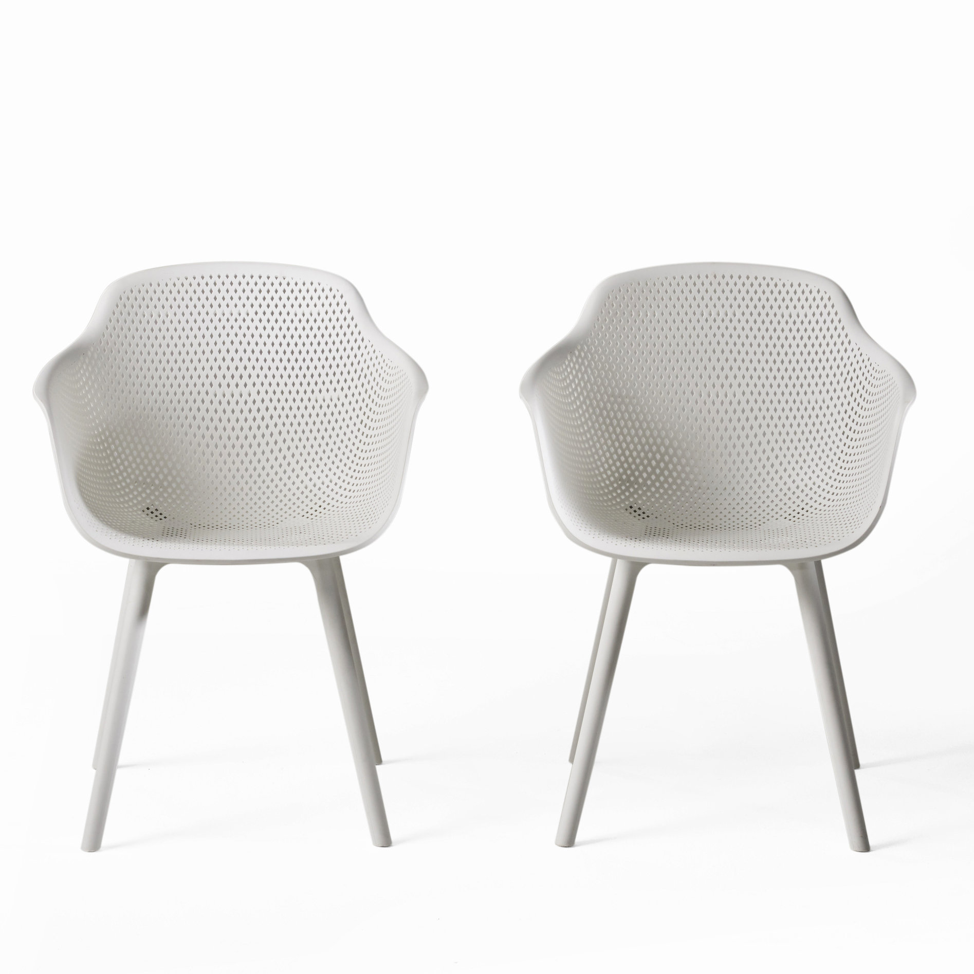 Latitude Run® Anish Outdoor Dining Chairs Lotus Chair - White ...