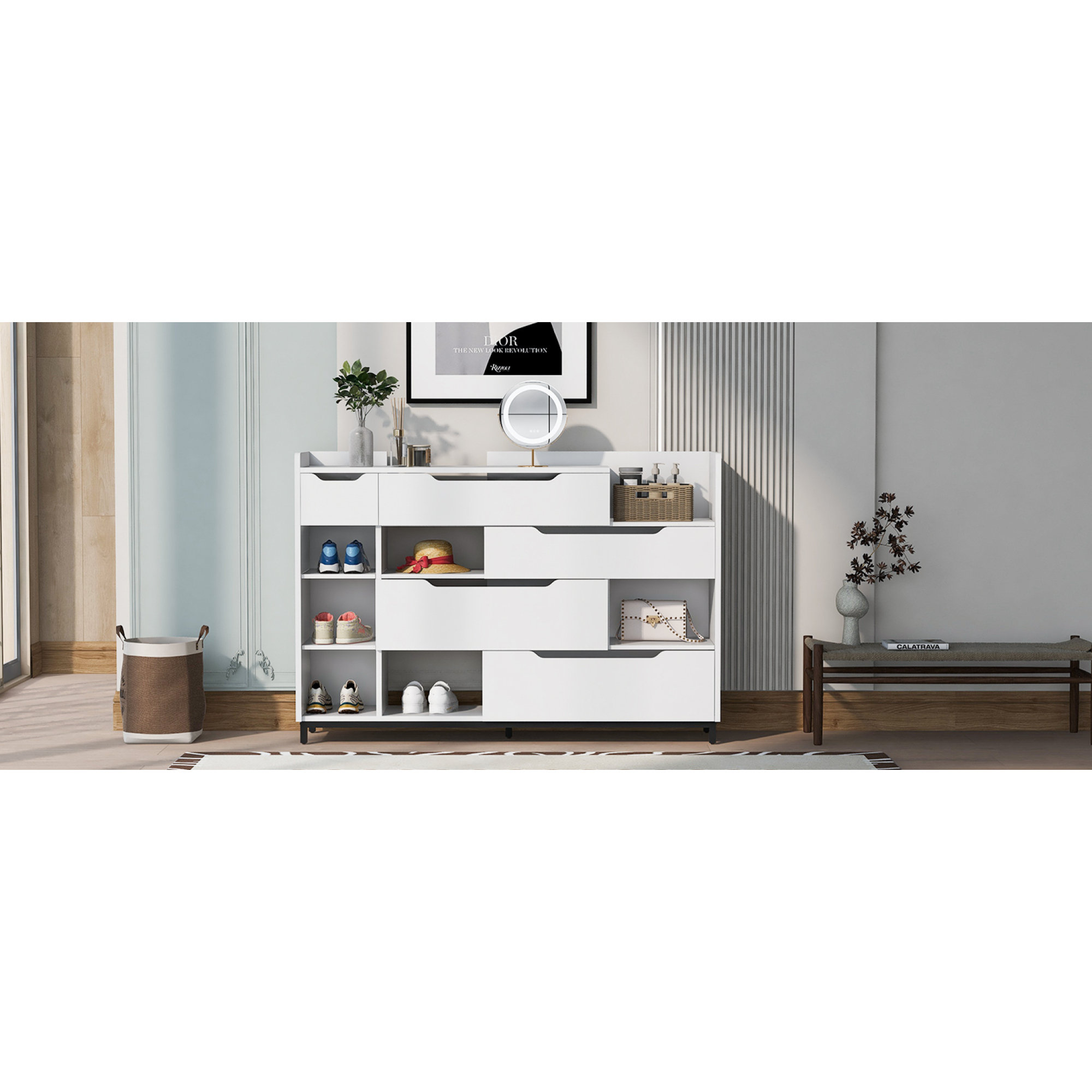 Latitude Run® Versatile Shoe Storage Cabinet Mdf Modern Style For ...