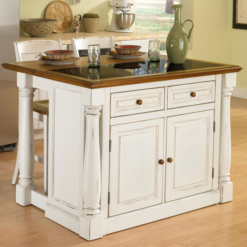 August Grove® Larchwood Kitchen Island Set & Reviews | Wayfair