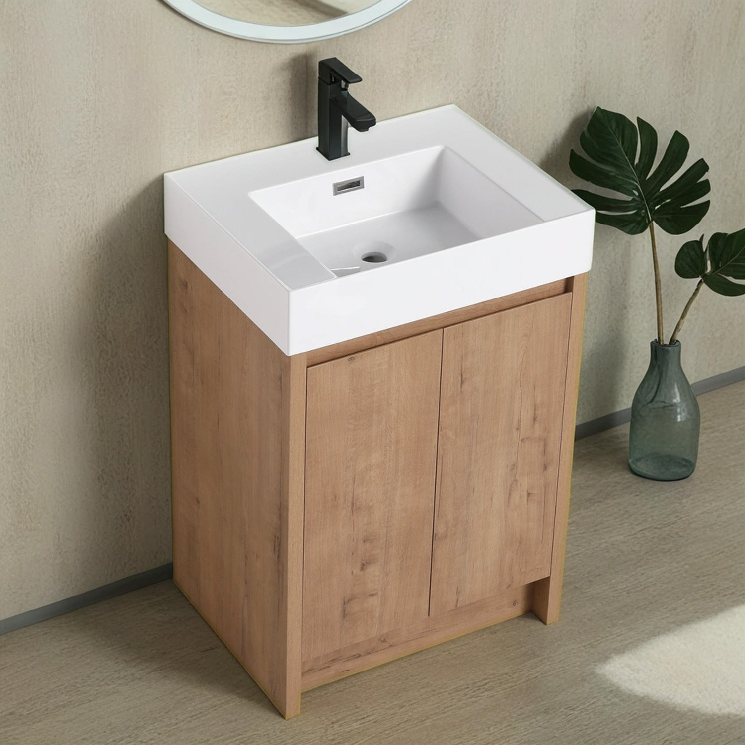 Millwood Pines Daiona 23.64'' Single Bathroom Vanity with Resin Top ...