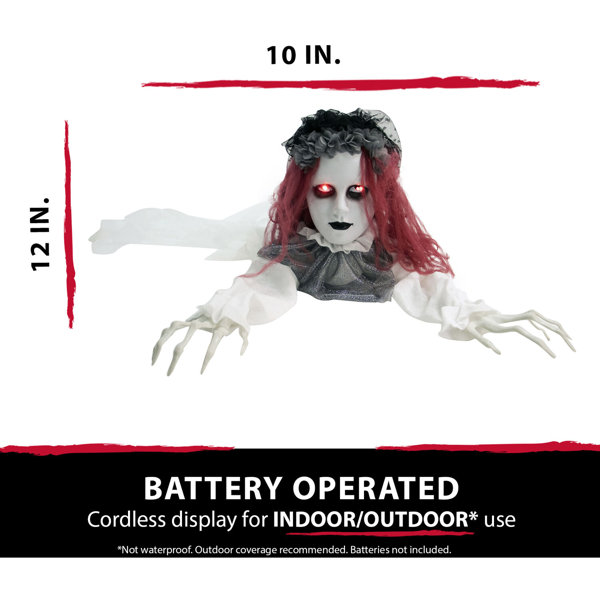Haunted Hill Farm Scary Haunted Crawling Bride, Halloween Animatronic ...