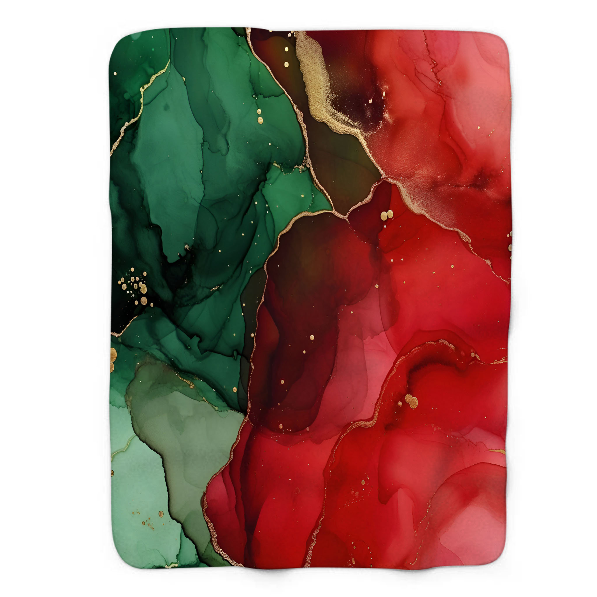 MentionedYou Opulent Crimson Sparkle - 1 Piece Premium Sherpa B Throw ...