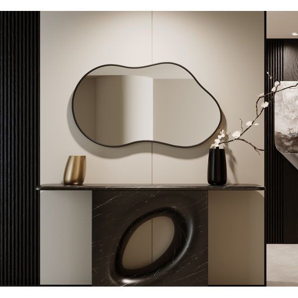 Wrought Studio™ Irregular Unique Shaped Wall Mirror, Asymmetrical ...